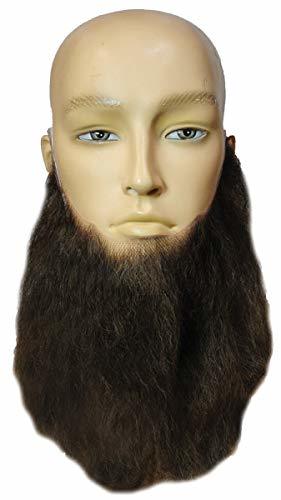 8" Long Wavy Full Face Beard Color LT Chestnut Brown - Lacey Wigs Human ...