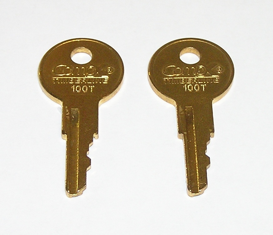 2 - 100T Replacement Cabinet Drawer Lock Brass Keys fit CompX ...