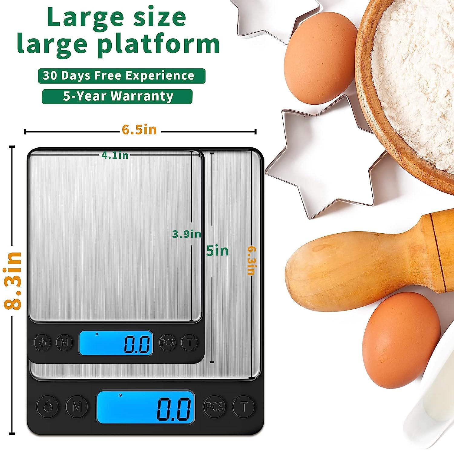 Upgraded Large Size Food Scale For Food Ounces And Grams, Kitchen ...