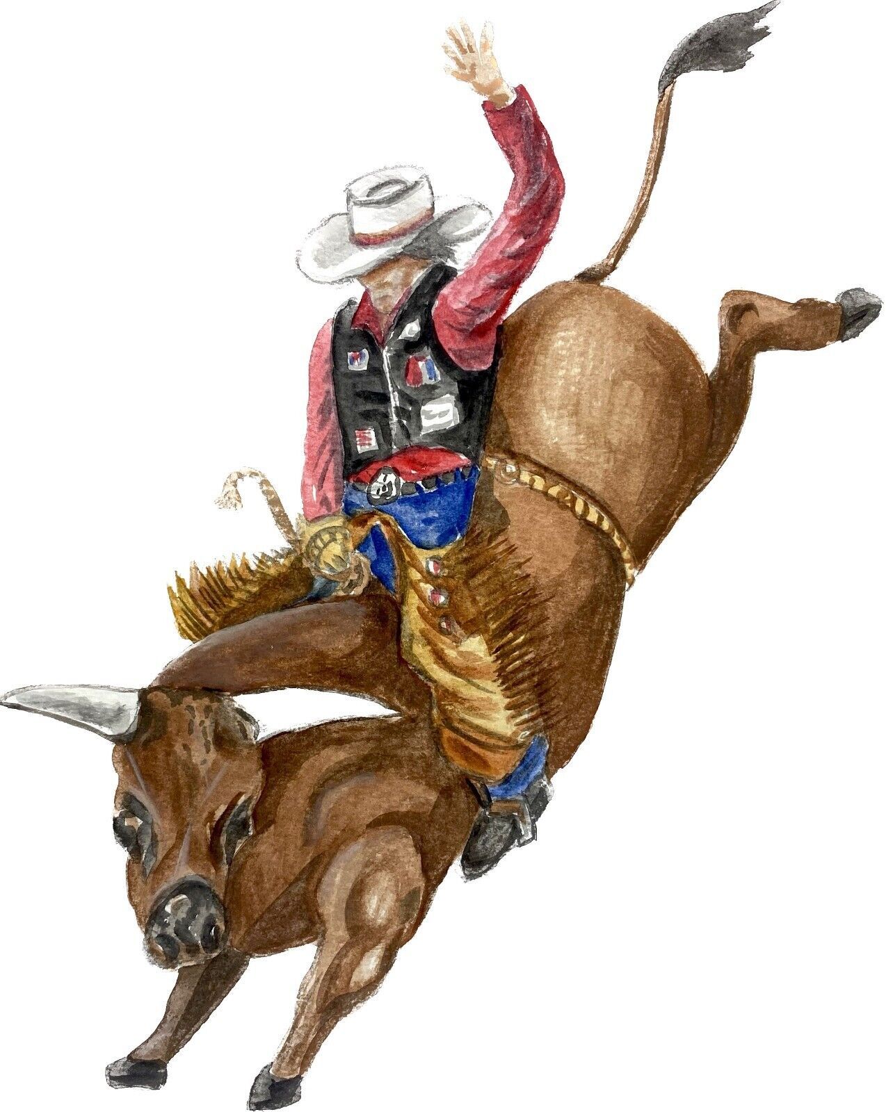 Male Bull Rider Decal/Sticker Auto Camper Tailgate Hood - Decals & Vinyls