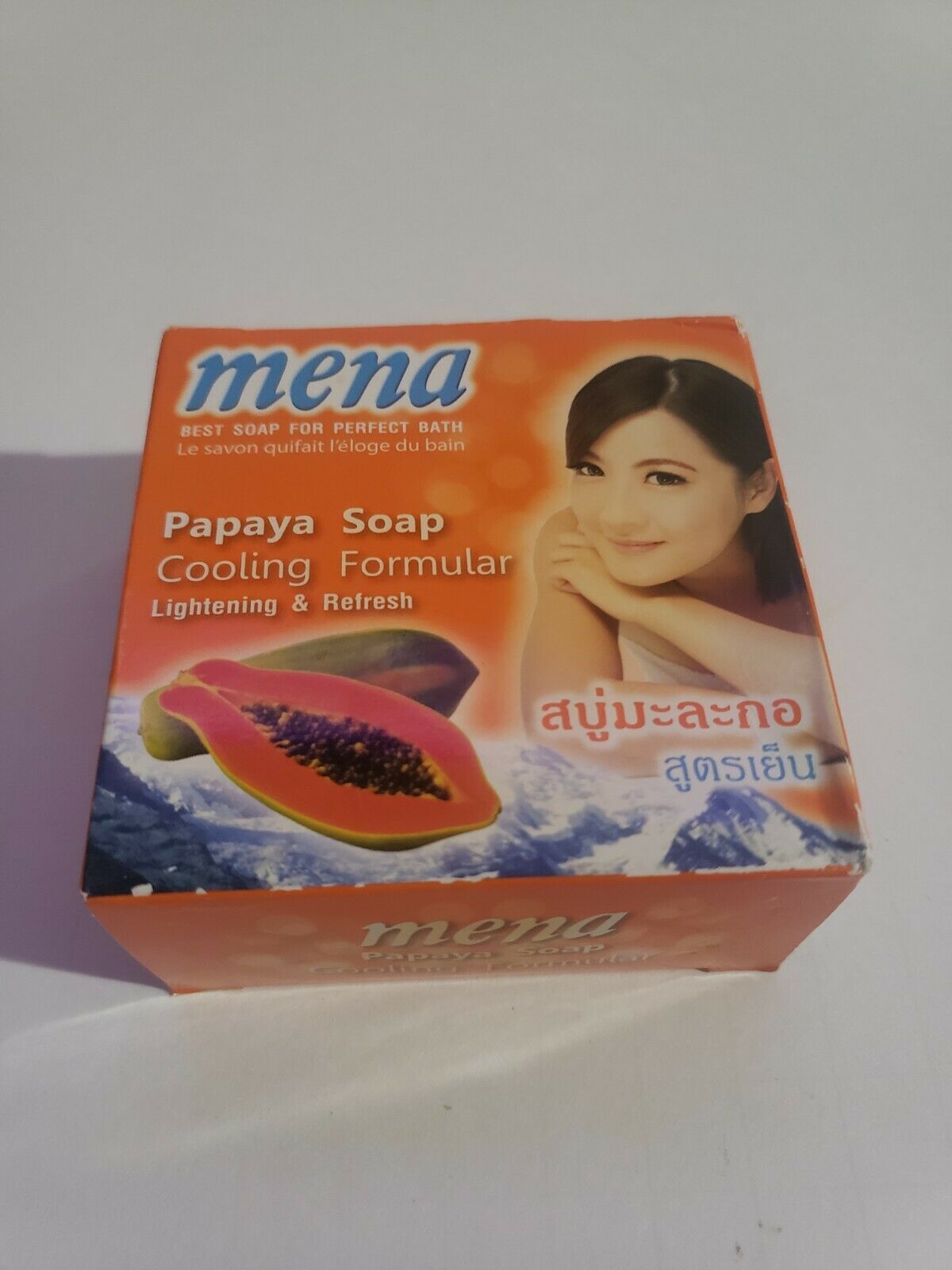mena papaya lightening, refresh soap. cooling formular.150g - Body Soaps