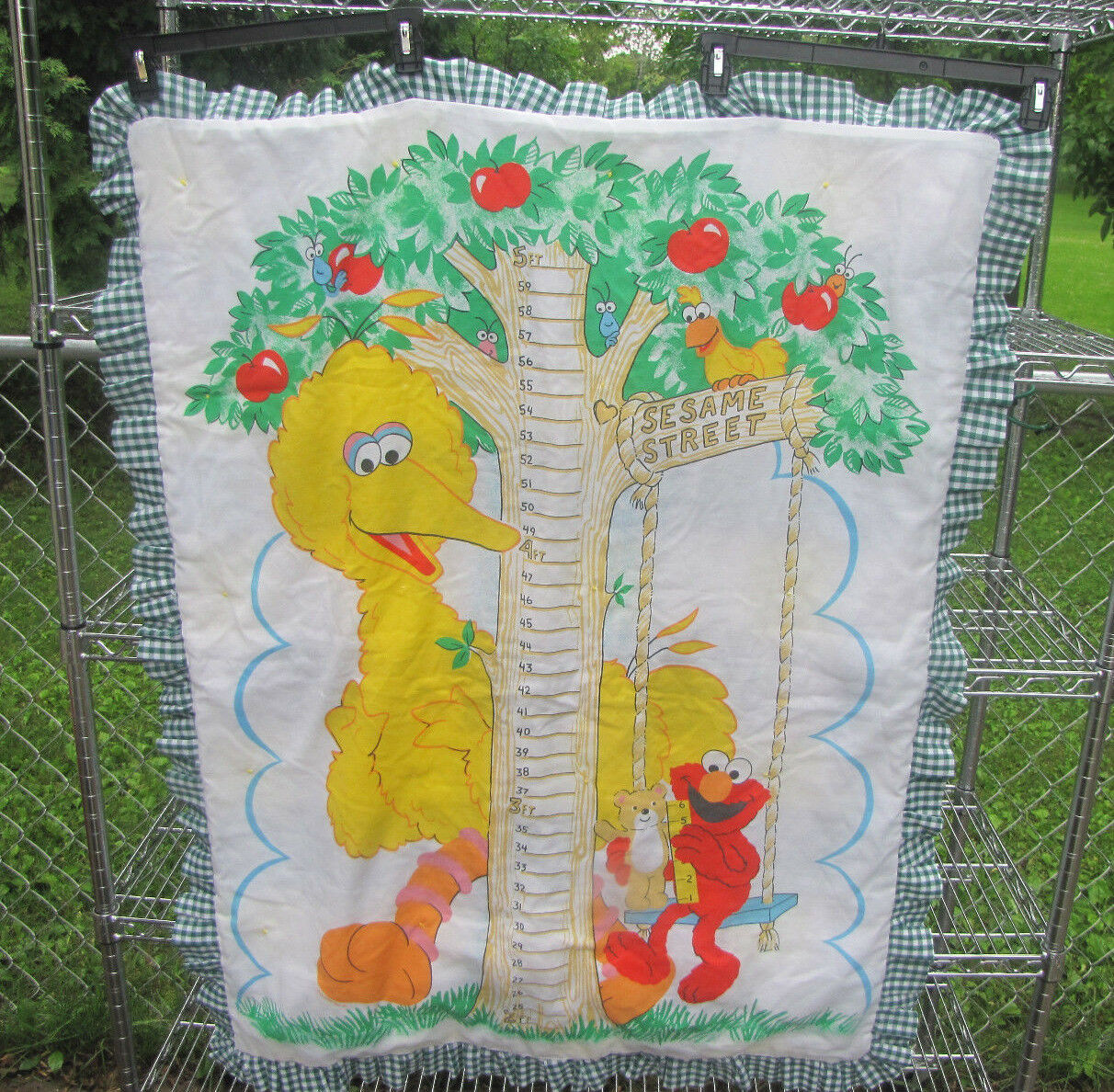 HANDMADE BABY BLANKET QUILT COMFORTER BIG BIRD ELMO SESAME STREET ...