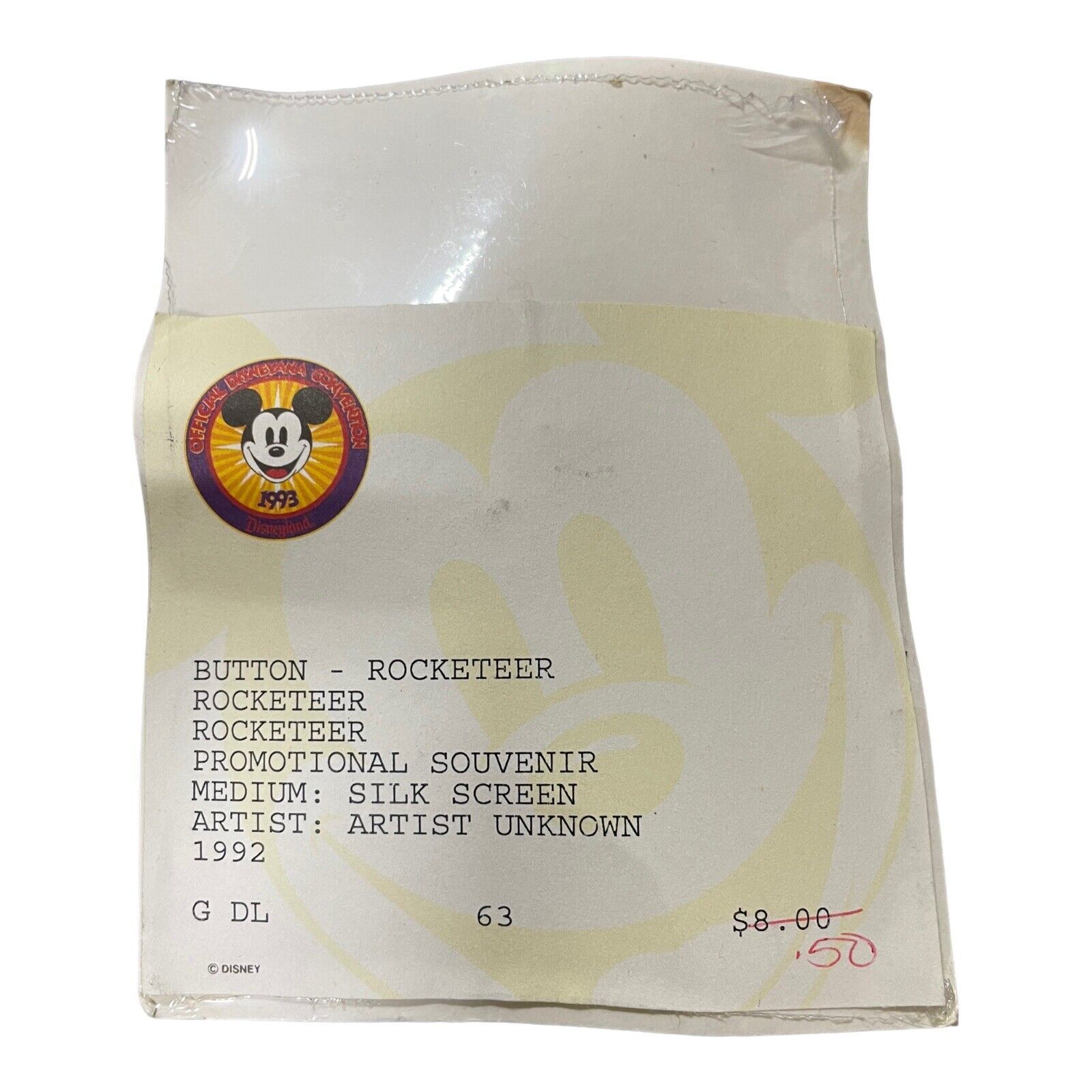 The Rocketeer Vintage Walt Disney Pin Button Pinback 1990s 90s Movie ...