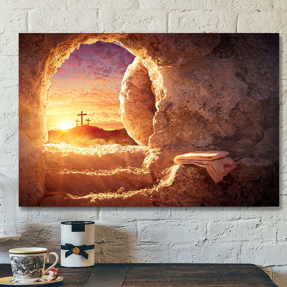 Easter Wall Art He Is Risen Canvas Jesus and 50 similar items