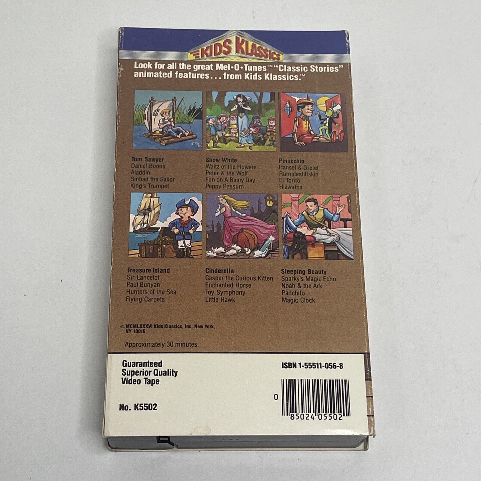 Vtg 1986 Kids Klassics Mel-o-Toons 5 Classic Stories VHS Tape Vol 6 ...