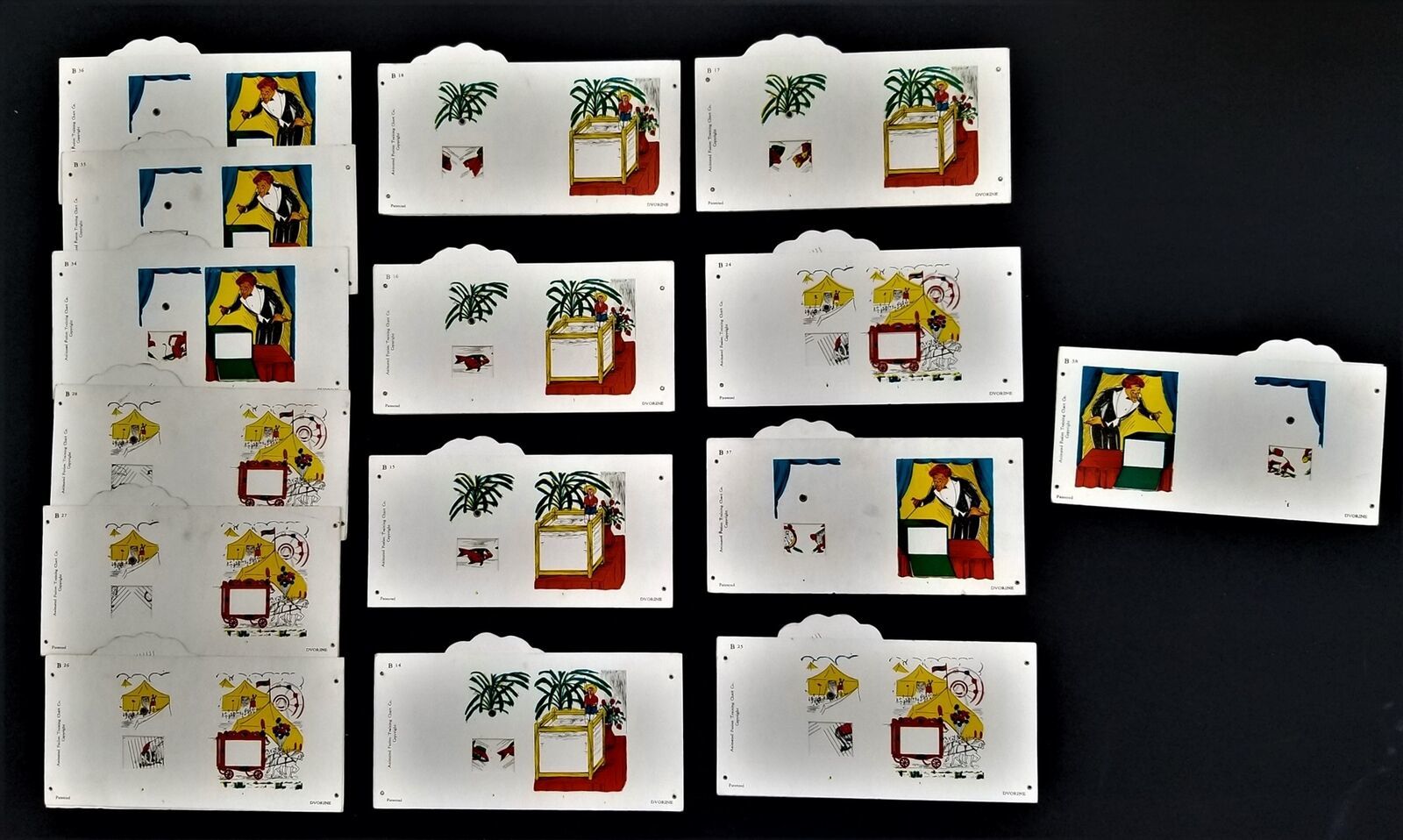 1951 vintage STEREOSCOPE animated CIRCUS STEREOVIEWS DVORINE fusion ...