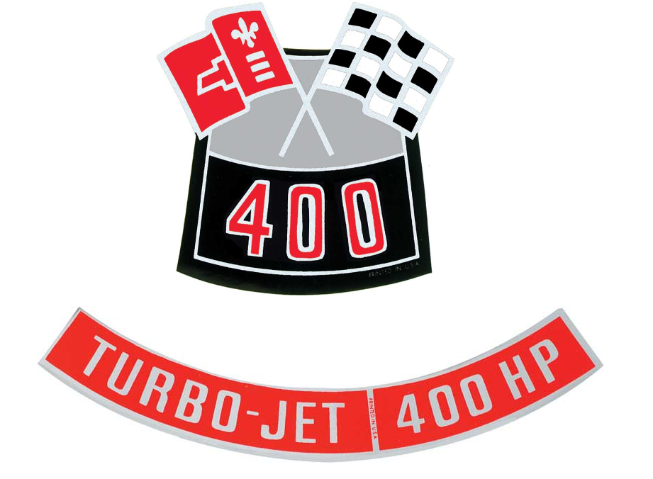 OER 400 With 400 HP Air Cleaner Decal Set Camaro Nova Chevelle Impala ...