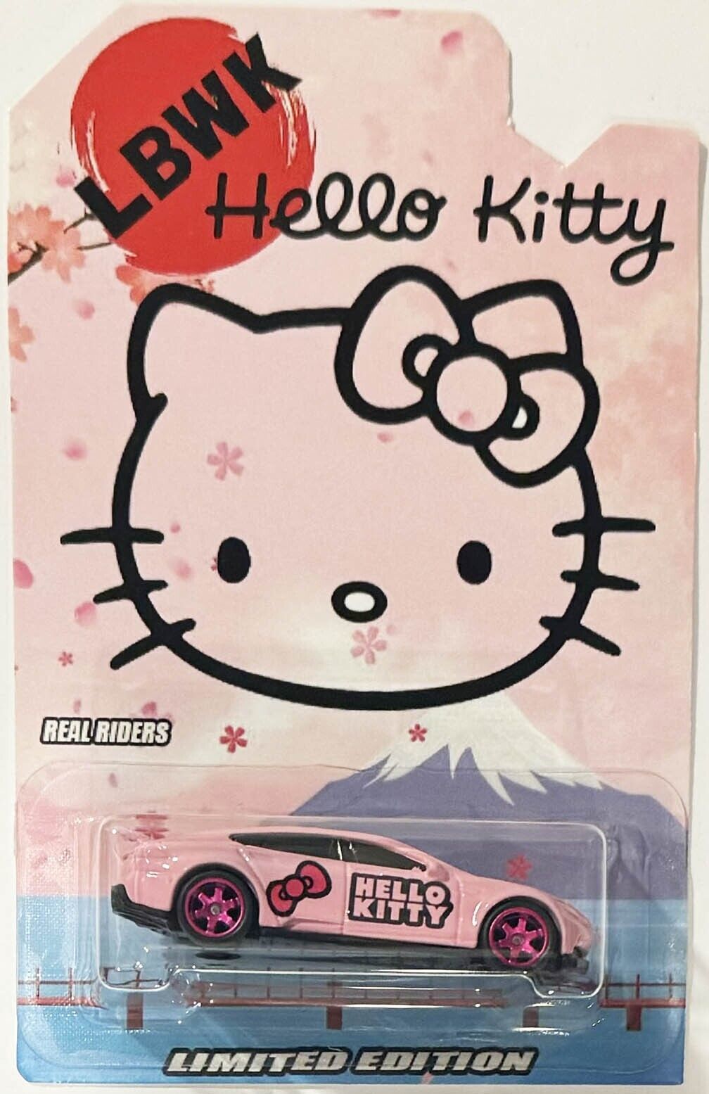 TESLA Model S CUSTOM Hot Wheels LBWK Hello Kitty Series w/ RR - Other