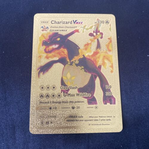 Charizard VMAX Symbol Gold Pokémon Card Collectible/Gift/Display Fan ...