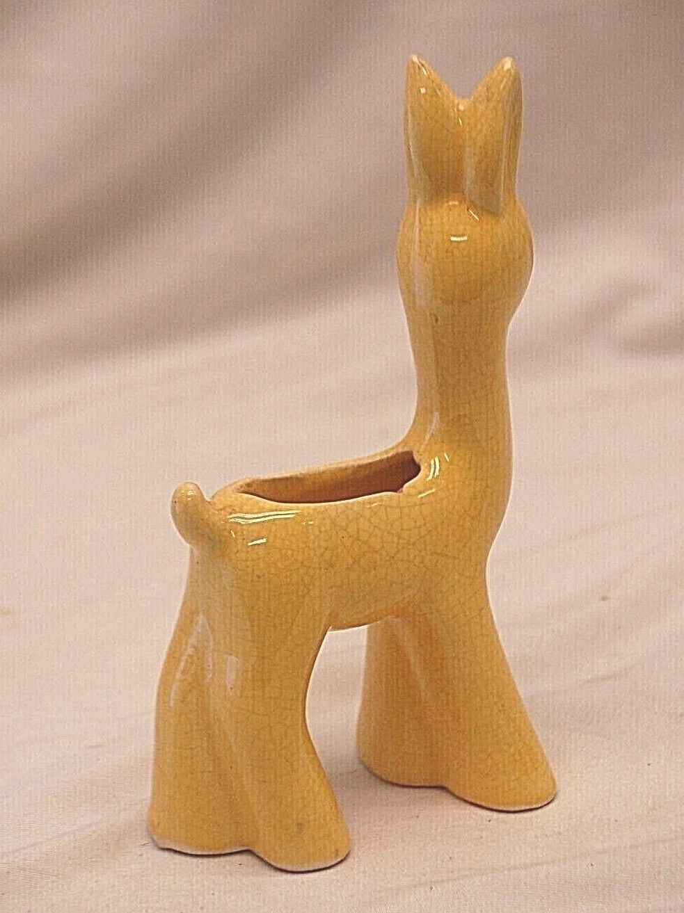 Yellow Deer Succulent Planter Mini Windowsill Figure - Planters