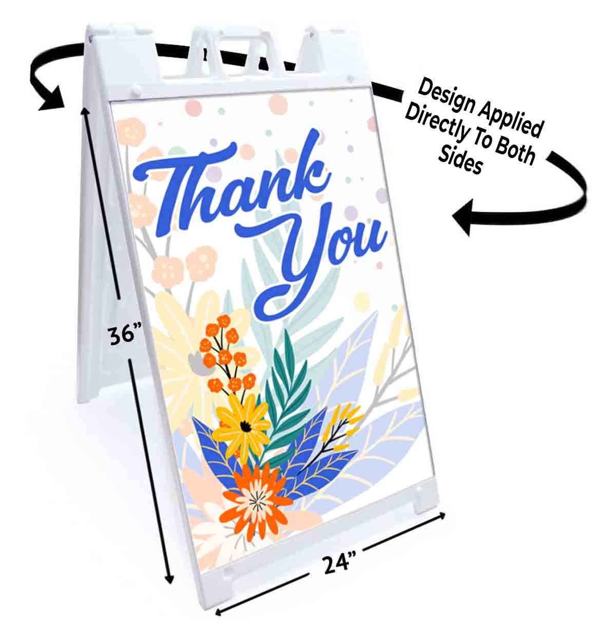 THANK YOU Signicade 24x36 Aframe Sidewalk Decal Sign Banner THANKFUL ...
