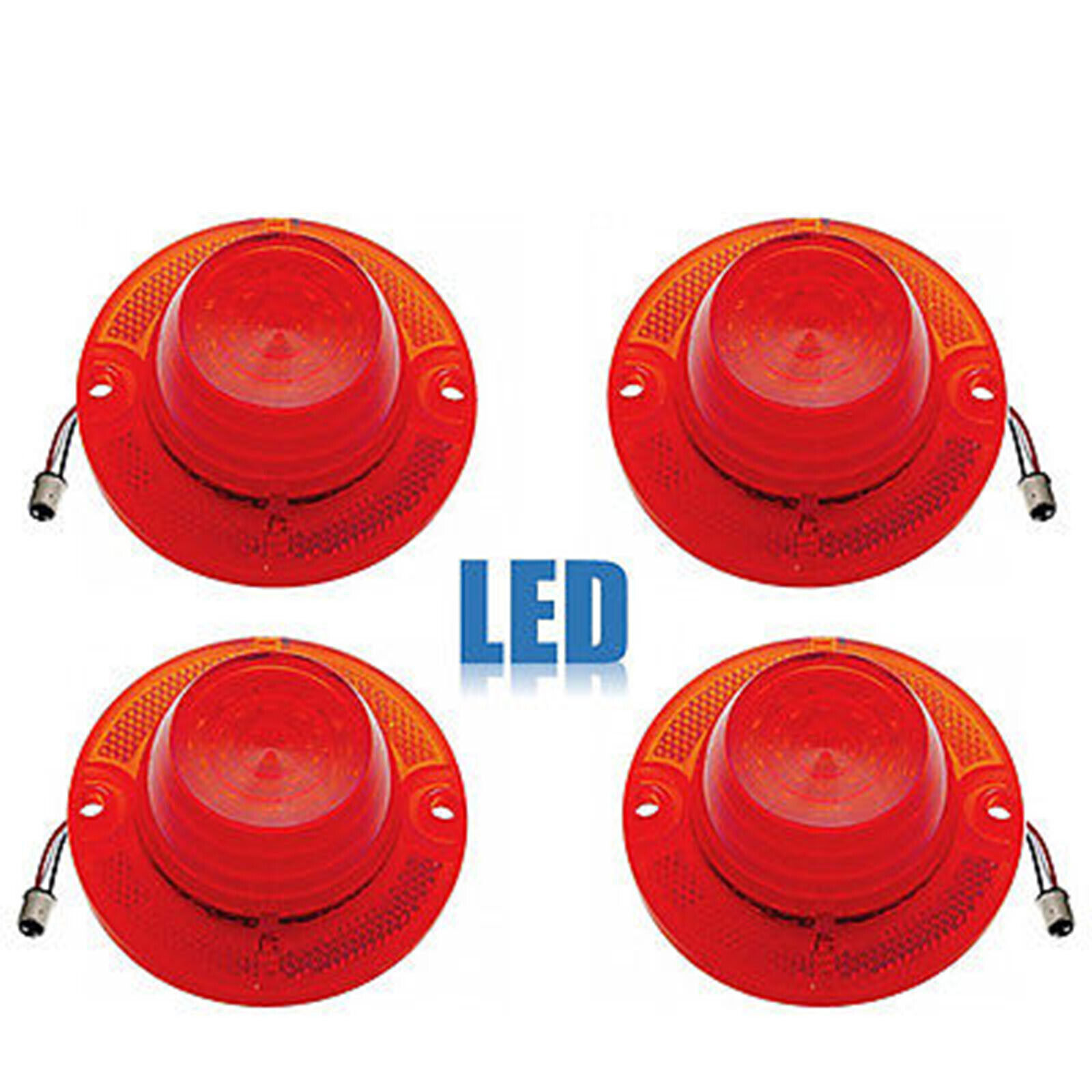 62 Chevy Impala Bel Air Biscayne LED Tail Brake Light Lamp Lenses Set ...