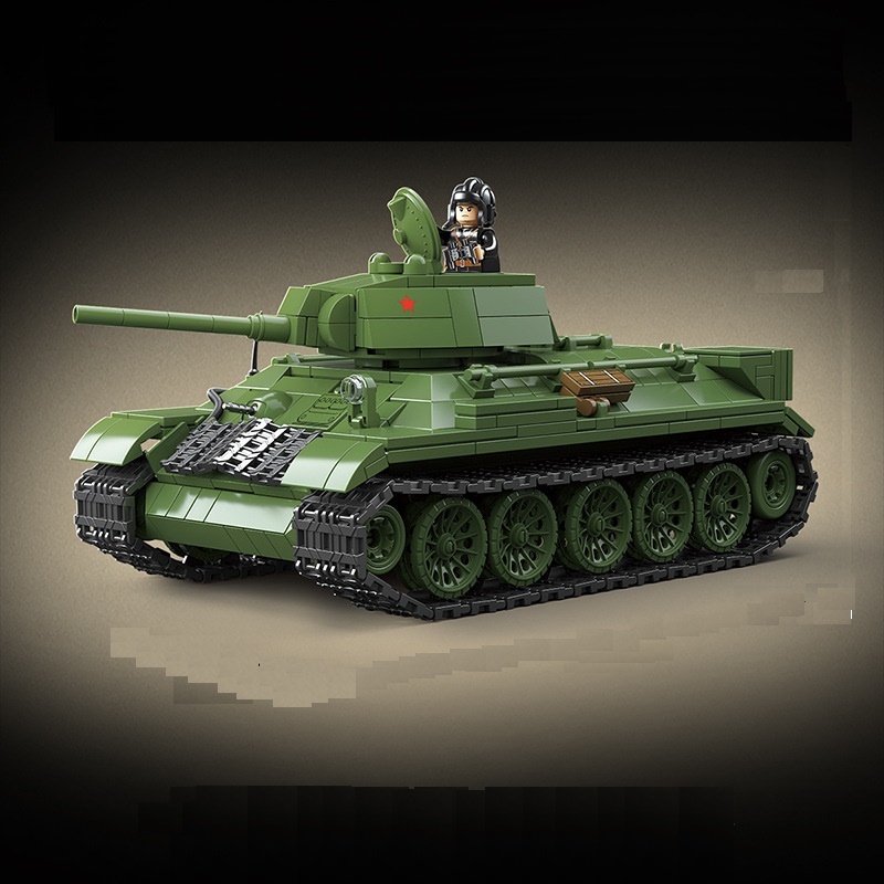 Soviet T-34 Medium Tank Minifigures WW2 Tank Sets - Building Toy ...