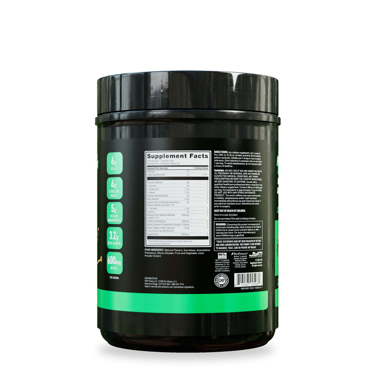 Pre Jym Plus Pre-Workout - Iced Tea Lemonade (30 Servings) - Dietary ...