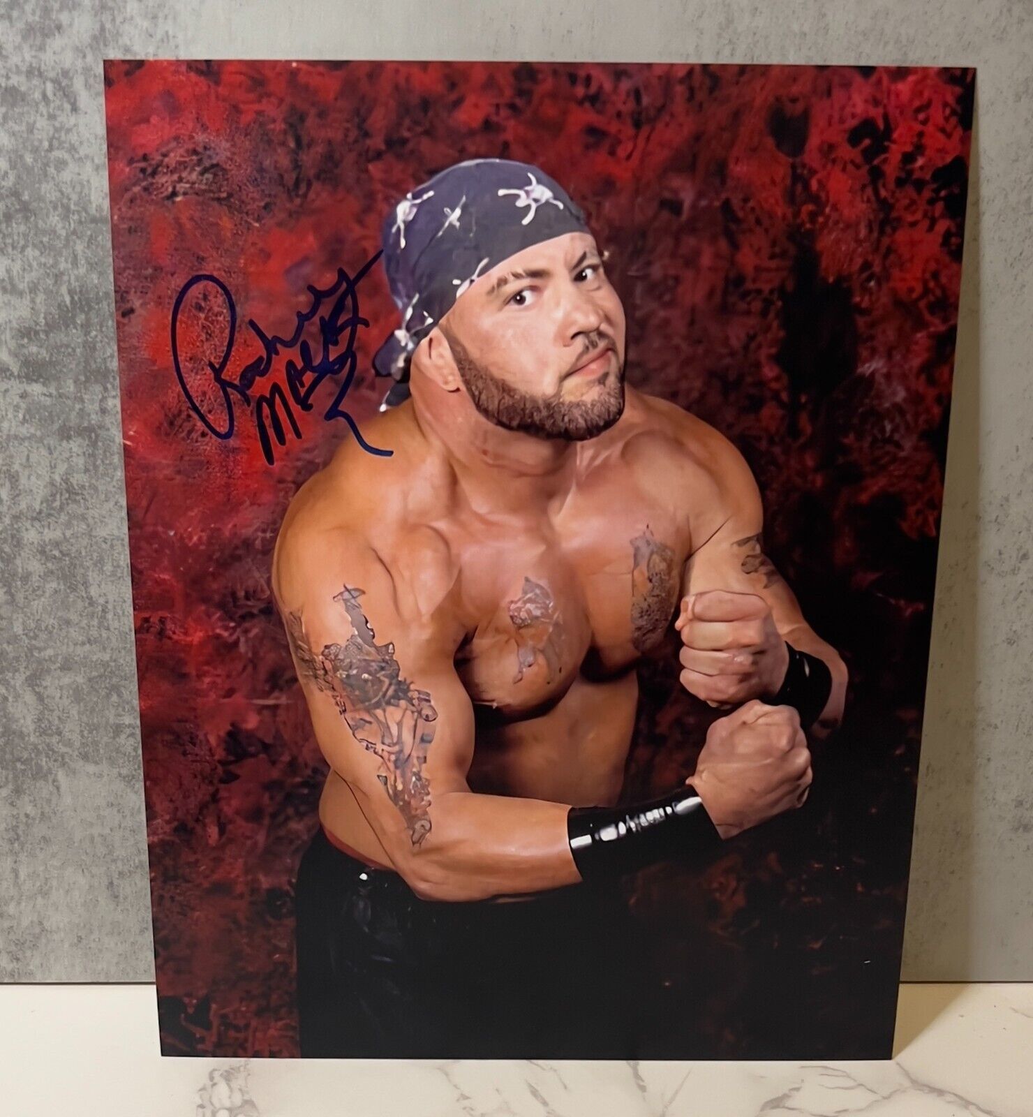 Rodney Mack Flex Pose Signed Autograph 8x10 WWE WWF TNA AEW NWA WCW ROH ...