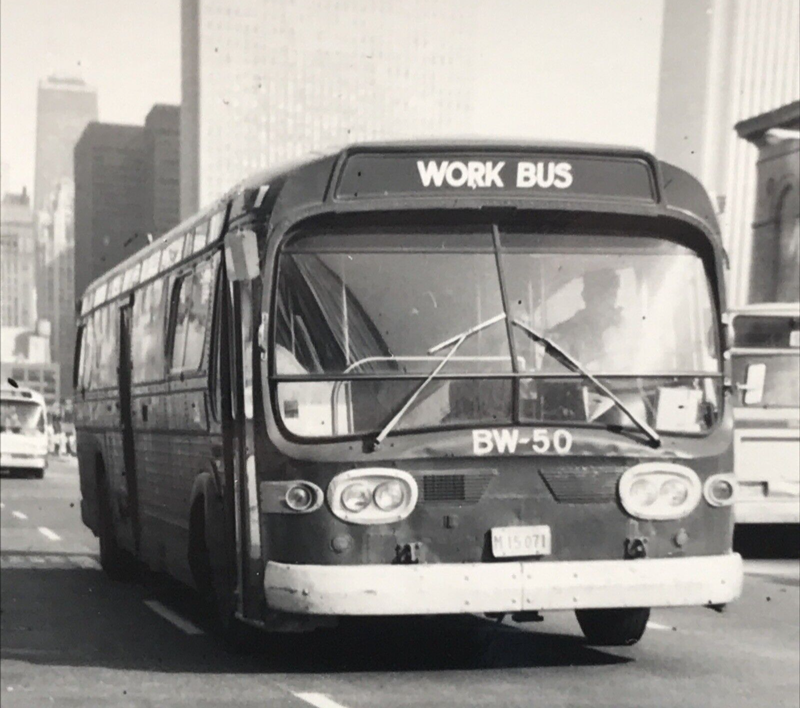 Chicago Transit Authority Bus CTA #BW-50 Work Bus B&W Photograph ...