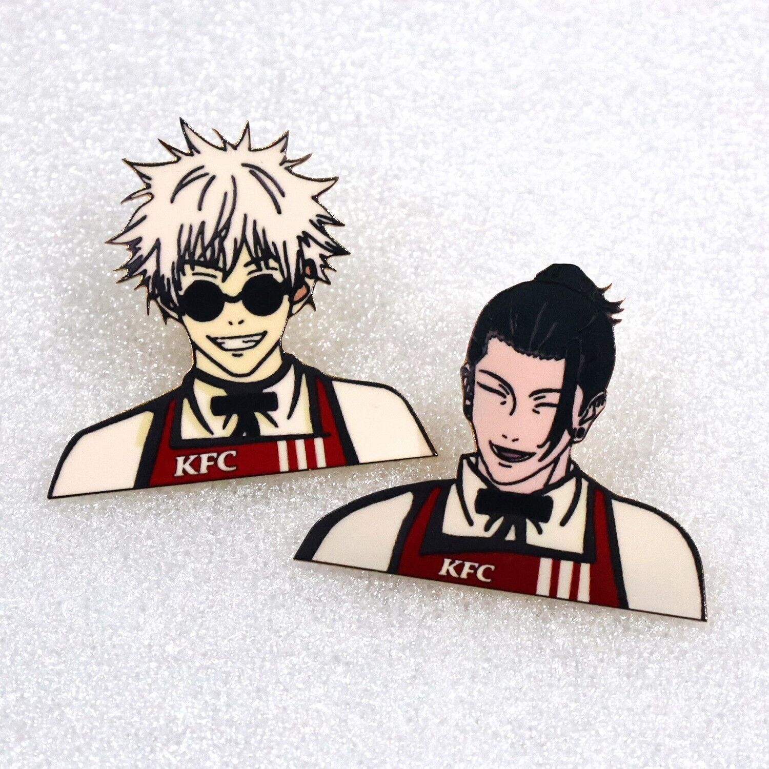 Satoru Gojo & Suguru Geto KFC Enamel Pin Set Jujutsu Kaisen Figure JJK ...