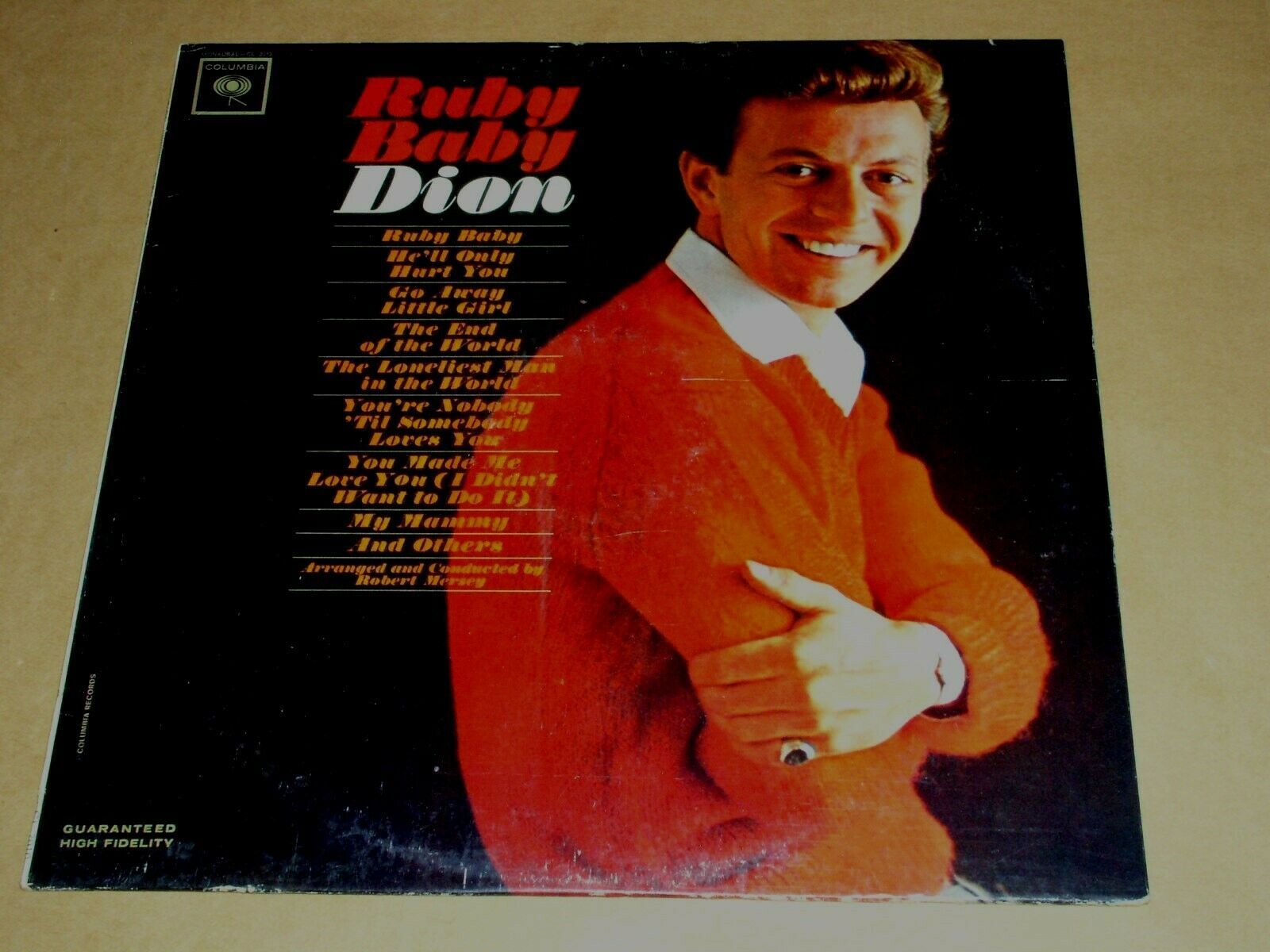 Dion Ruby Baby Record Album Vinyl LP Columbia Label MONO - Vinyl Records