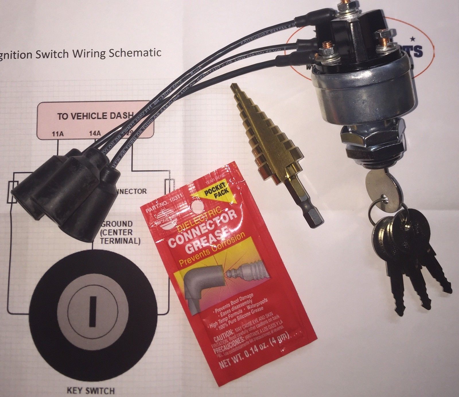 INSTALL KIT + ORIGINAL HUMVEE KEYED IGNITION SWITCH M998 HMMWV PLUG ...