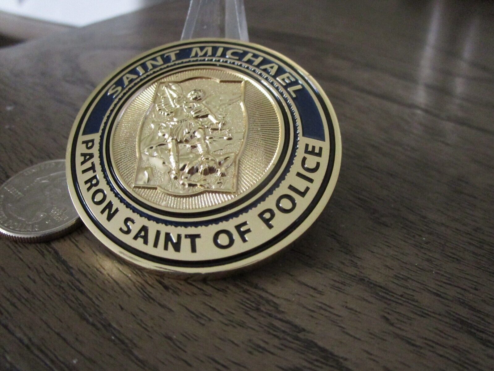 Saint Michael Patron Saint of Police Challenge Coin #635R - Challenge Coins