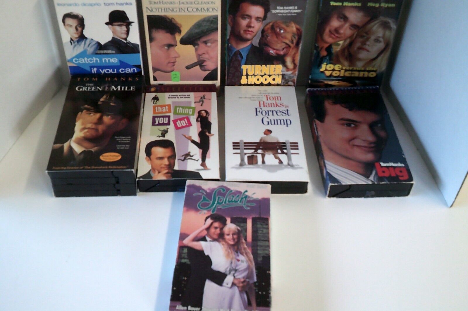 TOM HANKS 9 VHS Movies Forrest Gump Green Mile Big Turner & Hooch Splash - VHS Tapes