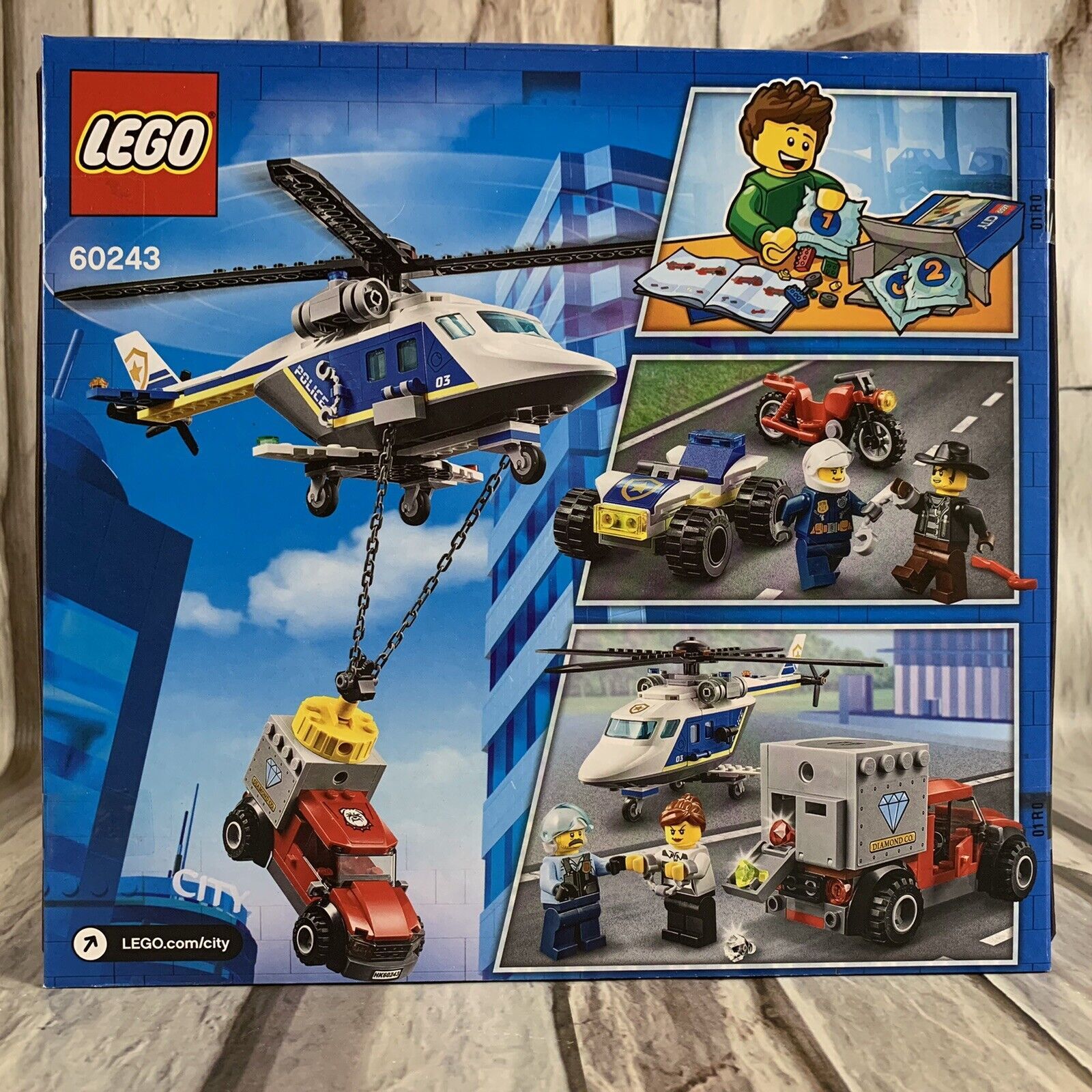 LEGO City Police Helicopter Chase Set 60243 Snake Rattler Sam Grizzled ...