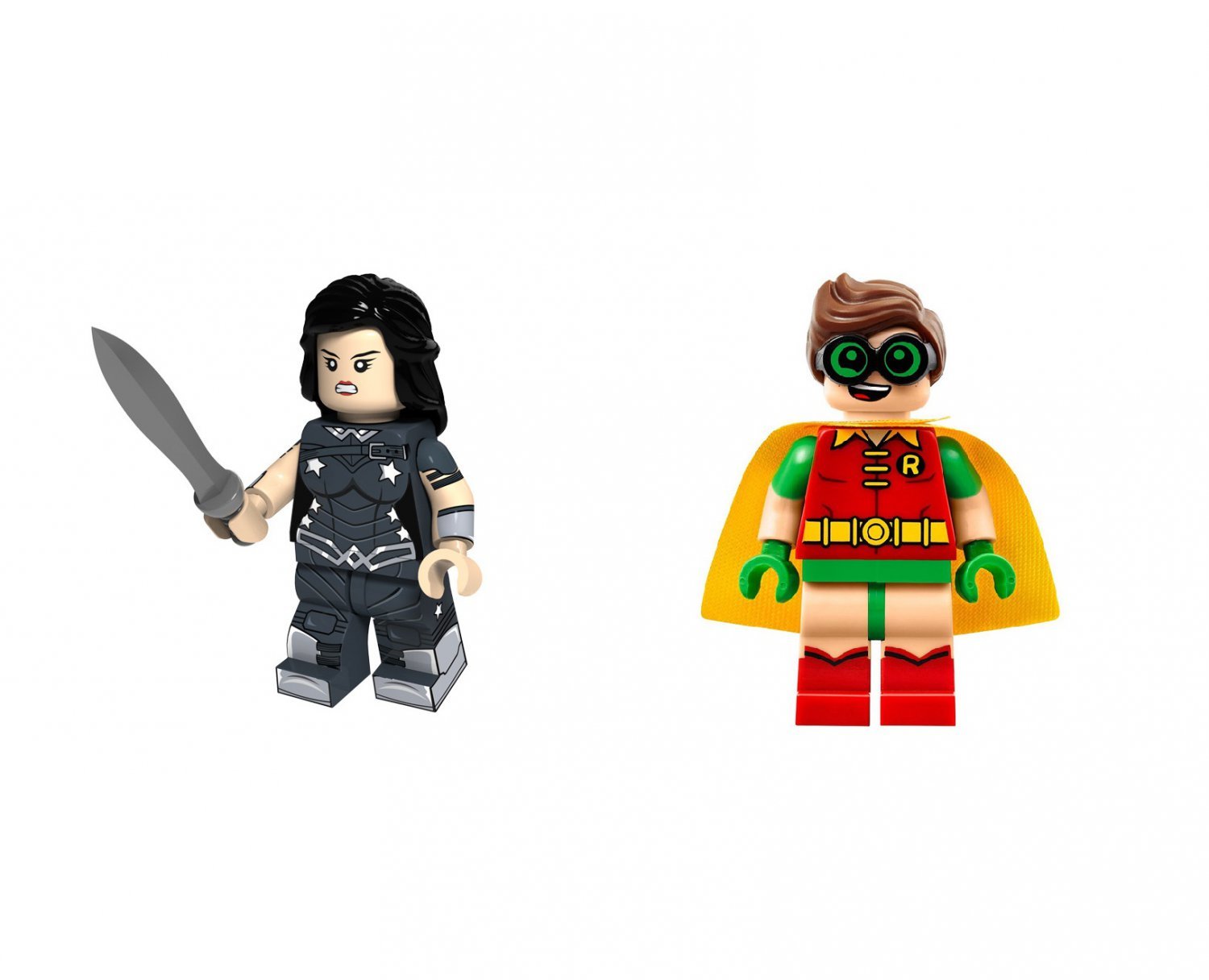 Robin and Wonder Girl Minifigures Teen Titans Sets - Building Toy ...
