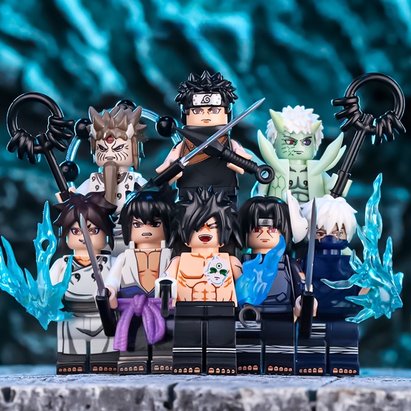 8pcs Naruto Series Uchiha Clan Indra Madara Obito Sasuke Minifigures ...