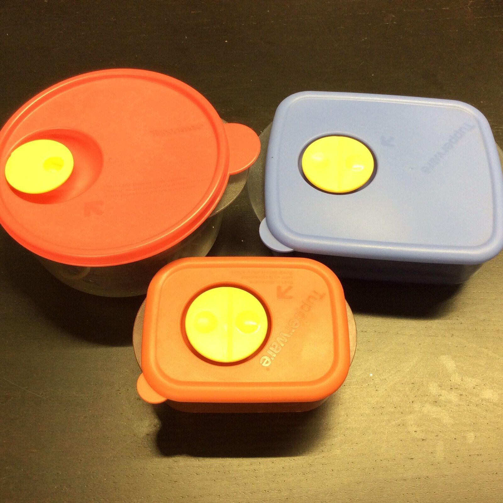 Tupperware 4152 3385 3387 Container Vent N' Serve W Lid Lot Stains ...