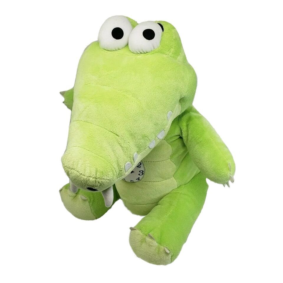 16" DISNEY STORE TICK TOCK CROCODILE PETER PAN GREEN STUFFED ANIMAL ...