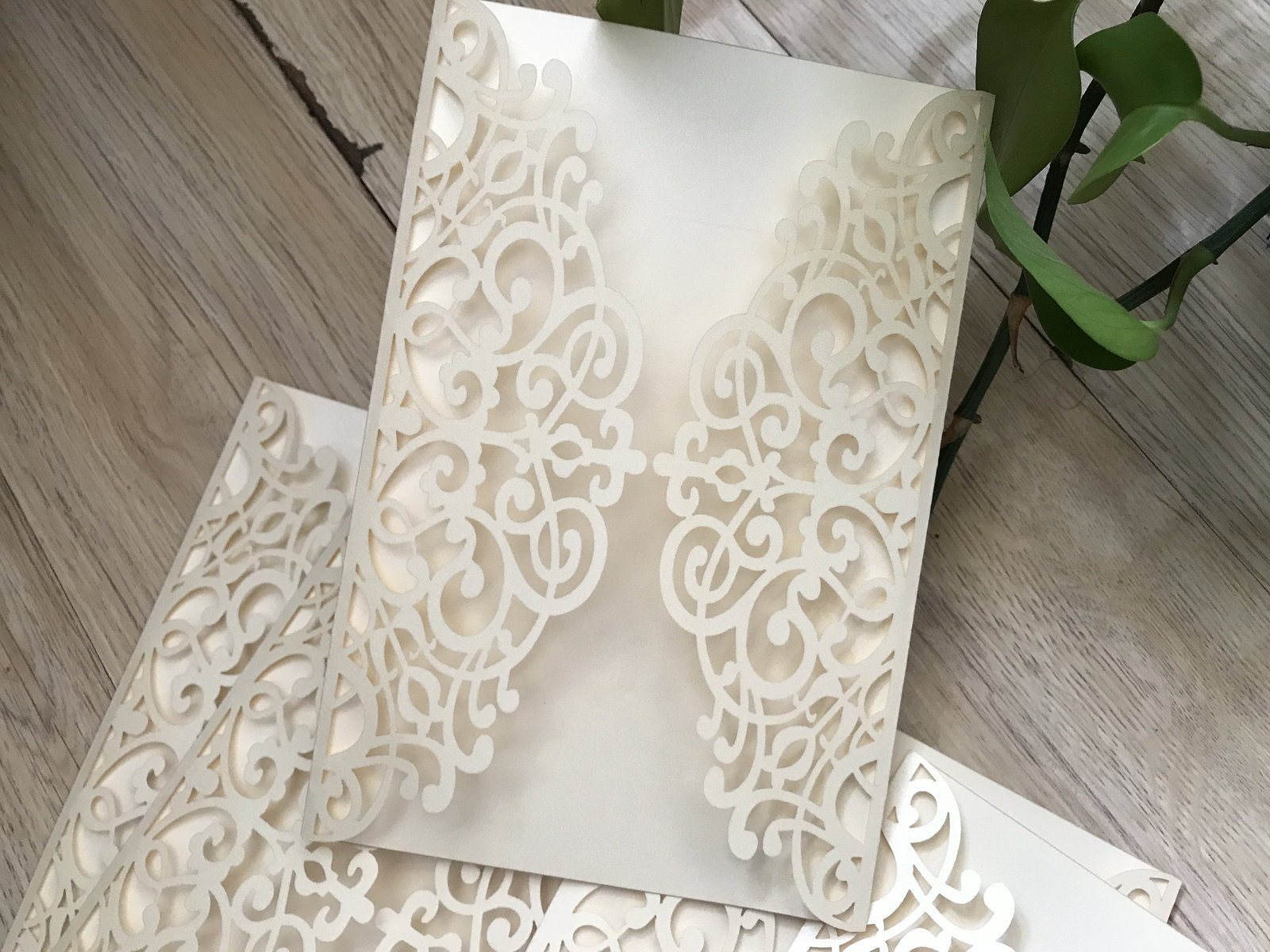 50pcs Ivory Wedding Invitations,invitation Card for Bridal Shower ...