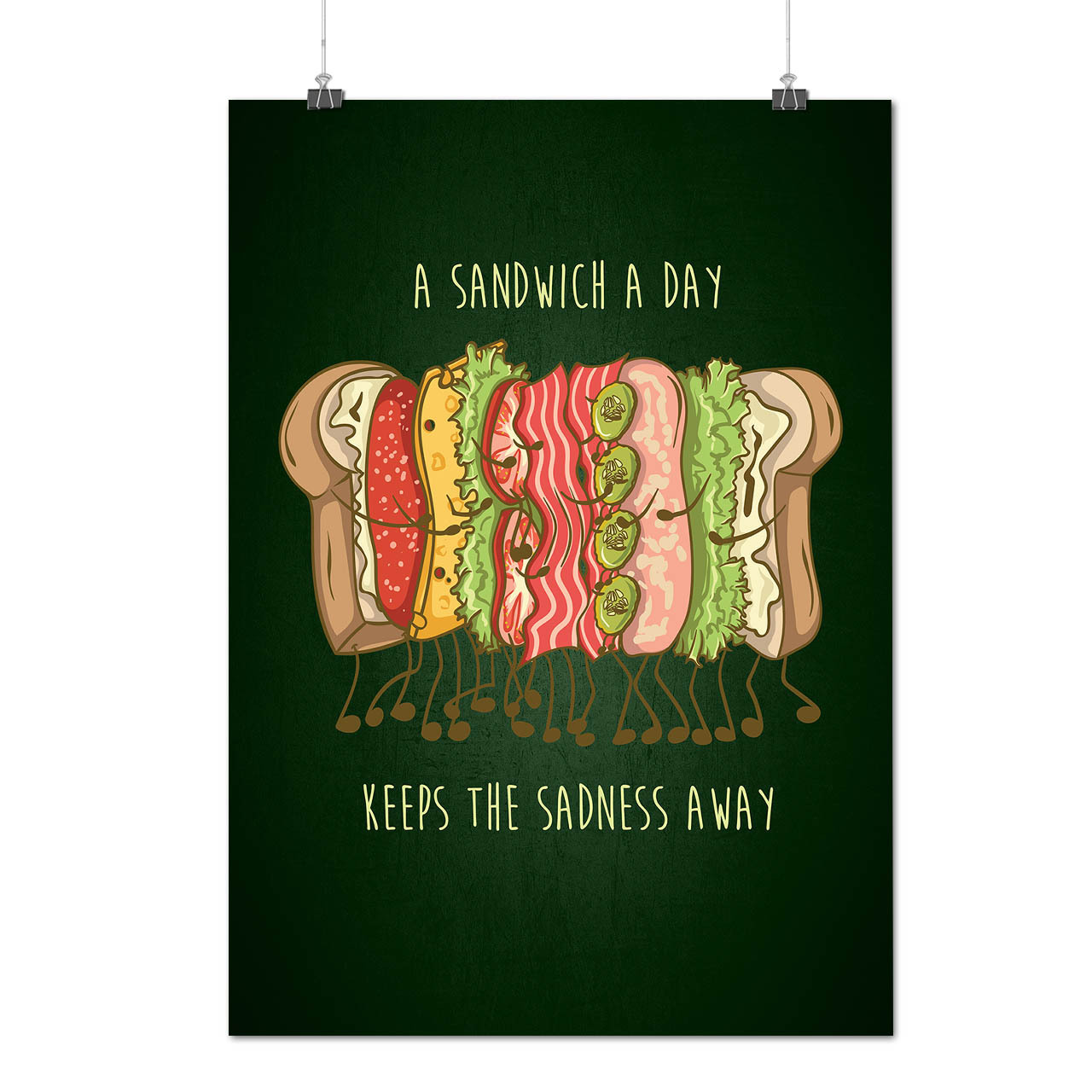 Funny Sandwich Quote Food Matte/Glossy Poster A0 A1 A2 A3 A4 | Wellcoda ...