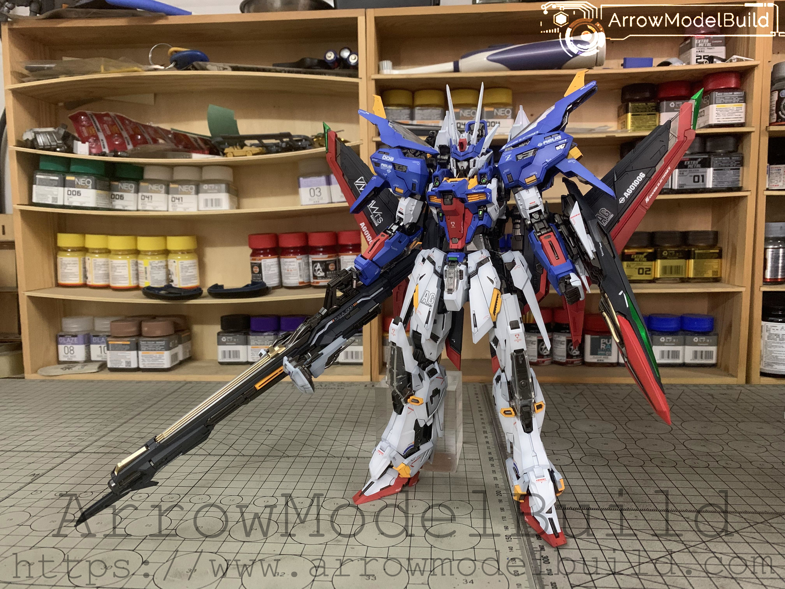ArrowModelBuild Genesis (Z Gundam Color) Built & Painted MG 1/100 Model ...