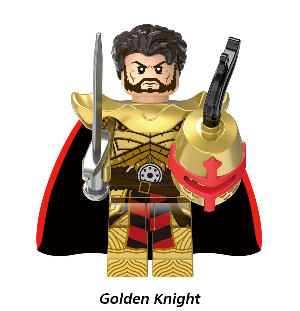 21pcs Castle Kingdom Knights - Golden Knights Warrior Minifigures Toys ...