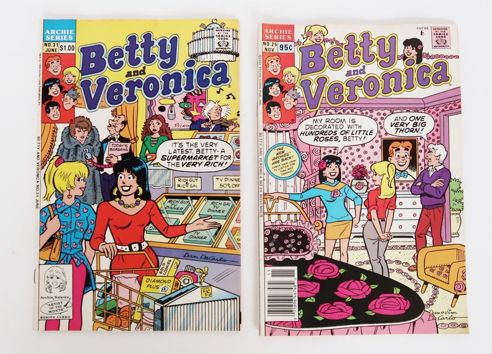 Vintage lot of Two 1980 / 1990 The Archie Series Betty and Veronica ...