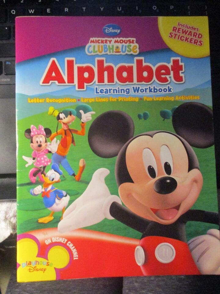 Mickey Mouse Clubhouse Alphabet Learning Workbook NEW - Adult Learning ...