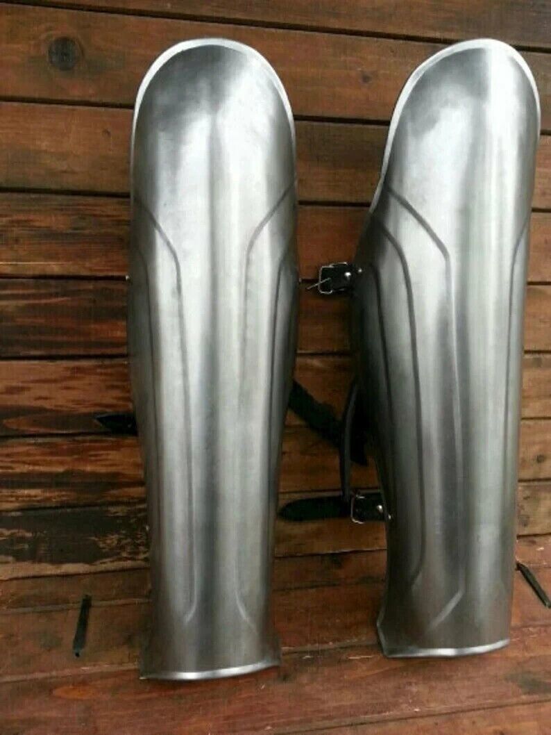Medieval Larp Warrior Steel Greek Pair Of Leg Greaves Knight Leg Armor ...
