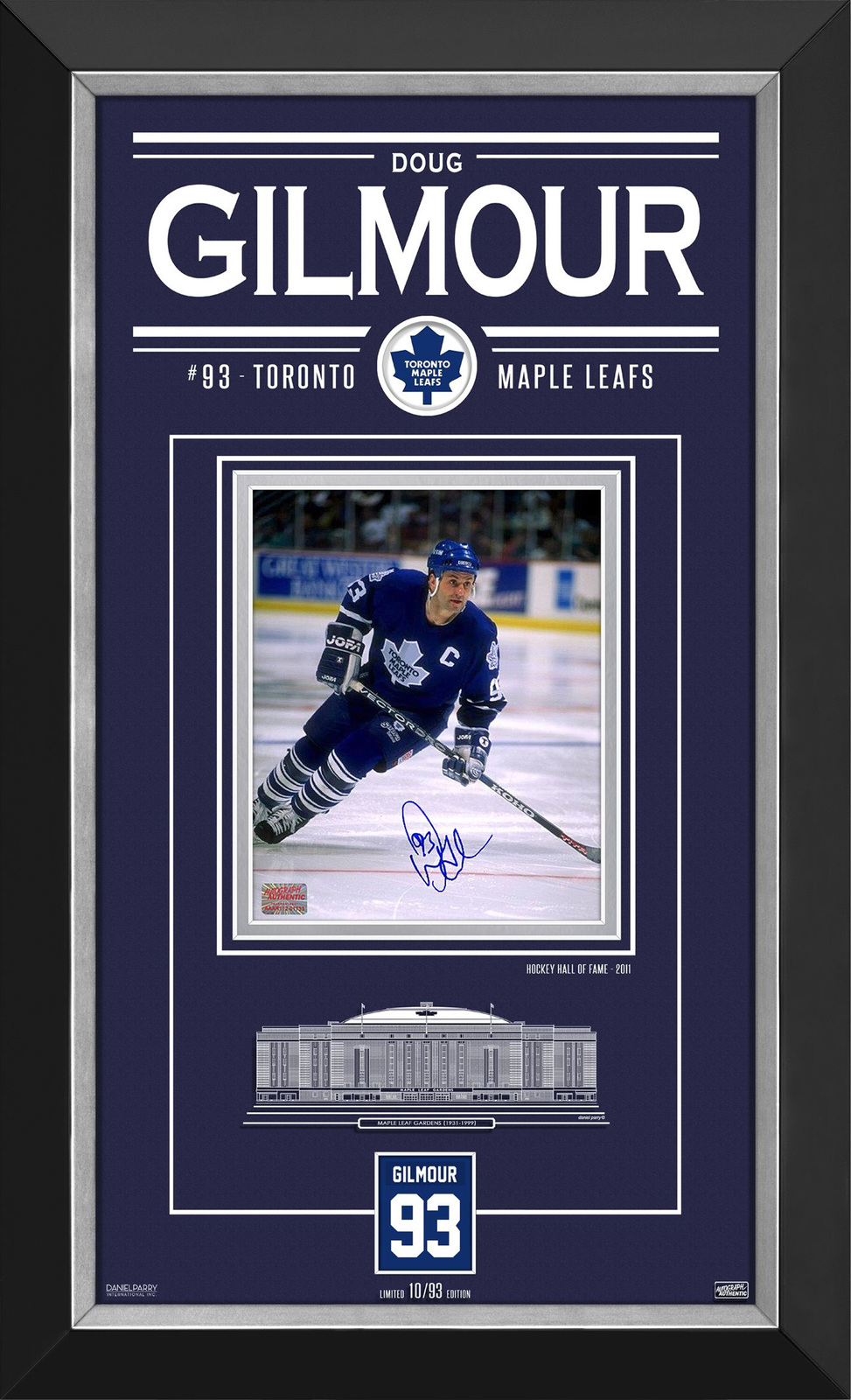 Doug Gilmour Signed Photo Limited Edition of 93 Frame - Toronto Maple ...