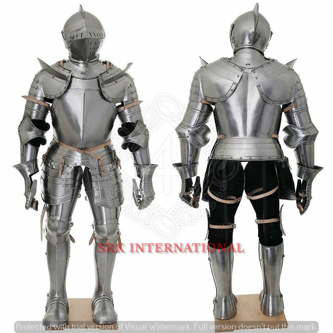 Fully Functional Steel SCA LARP German Medieval full suit Of armor ...