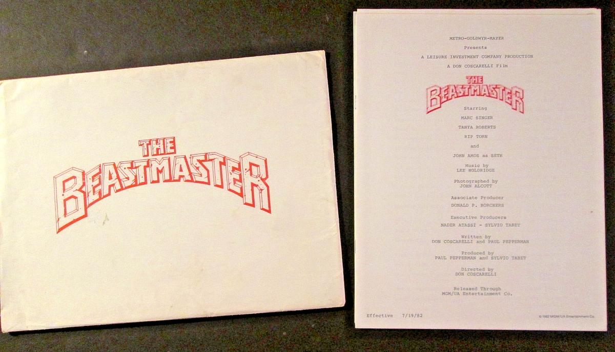 MARC SINGER:TANYA ROBERTS: (THE BEASTMASTER) ORIGINAL 1982 MOVIE ...