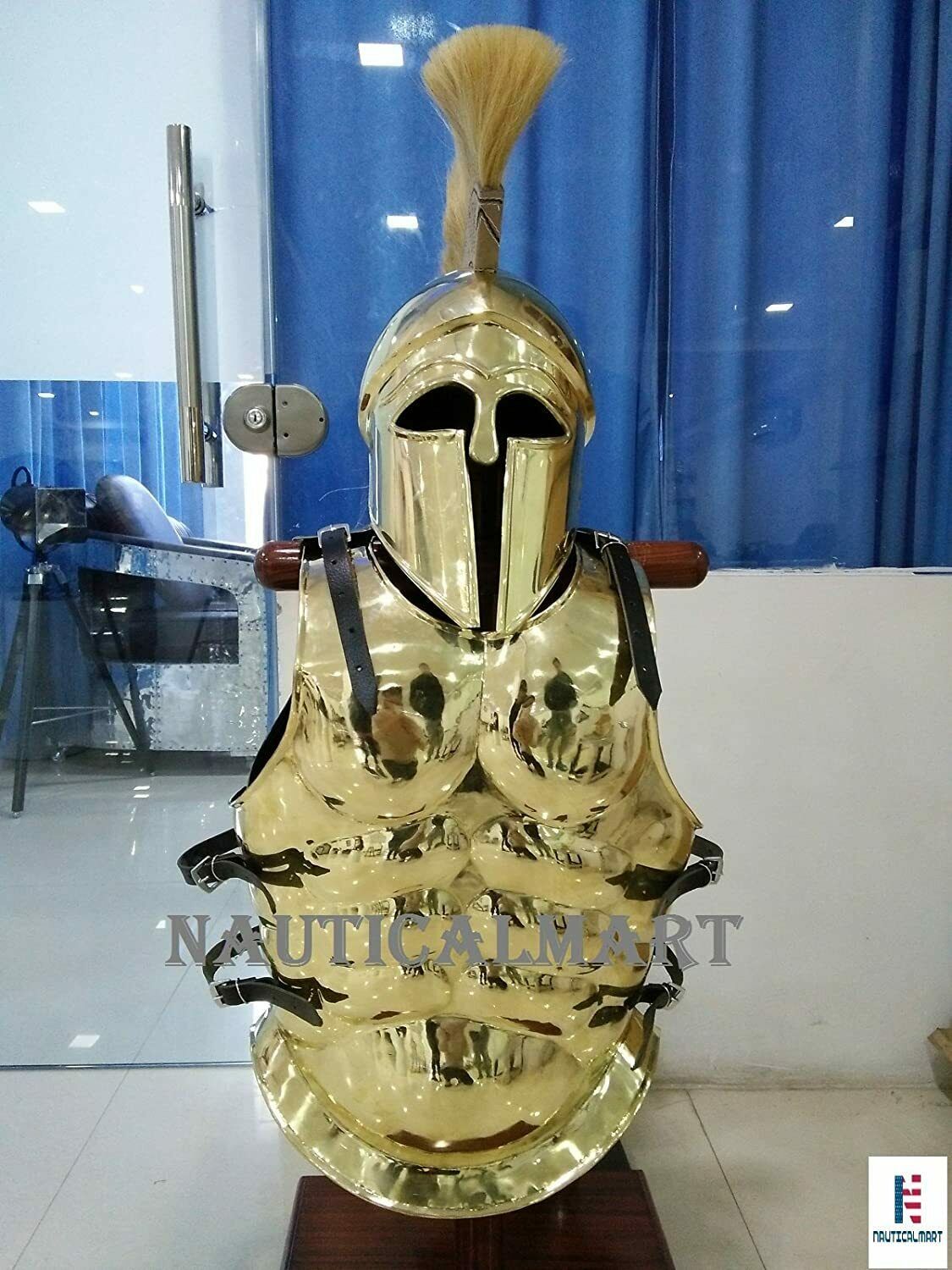 NauticalMart Muscle Armor w/ Corinthian Armor Helmet Wearable Halloween ...