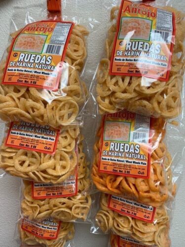 5 X Chicharrones Rueda Natural Wheat Snack Box W/ 5 bags Authentic ...