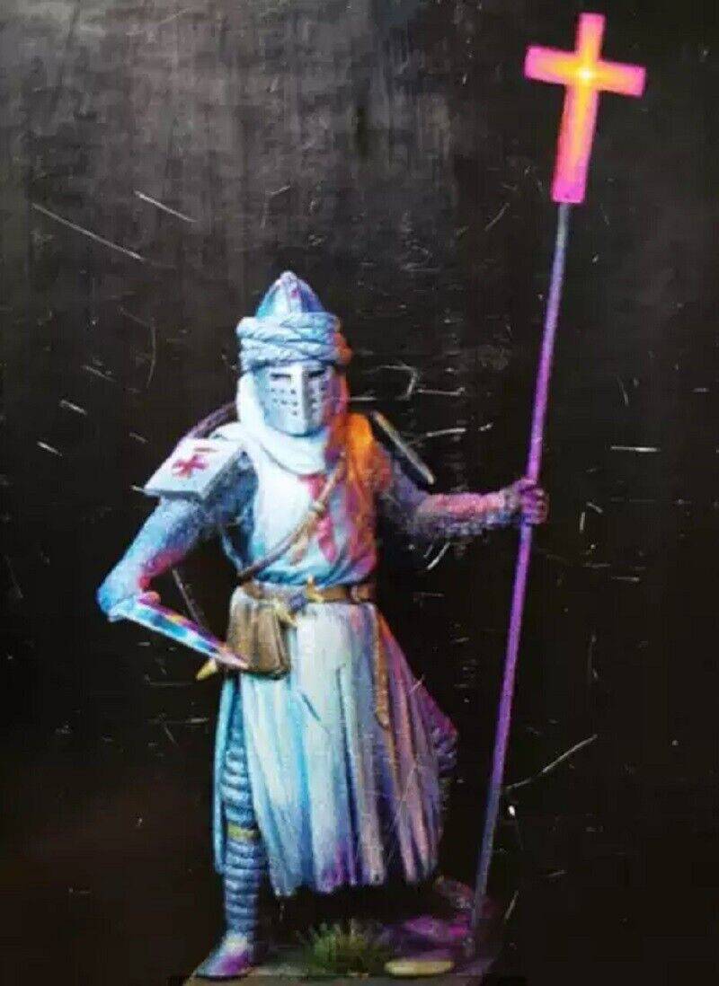 1/32 Resin Model Kit Warrior Medieval Knight Crusader with a Cross ...