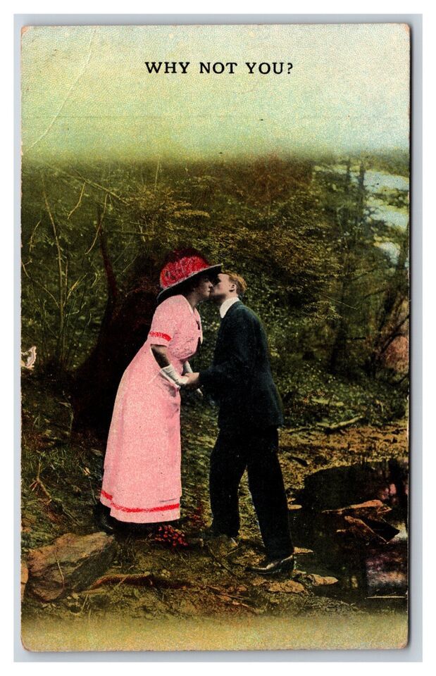 Bamforth Romance Couple Kissing Why Not You? 1911 DB Postcard U8 - Non ...