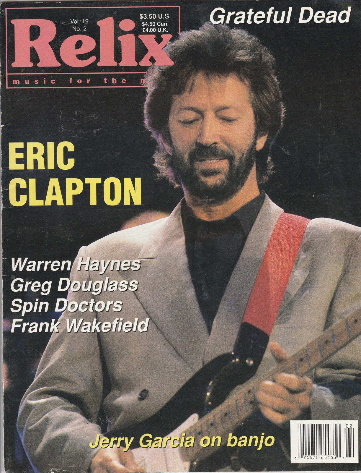 Relix magazine V19 N2 April 1992, Eric Clapton, Jerry Garcia - Magazines