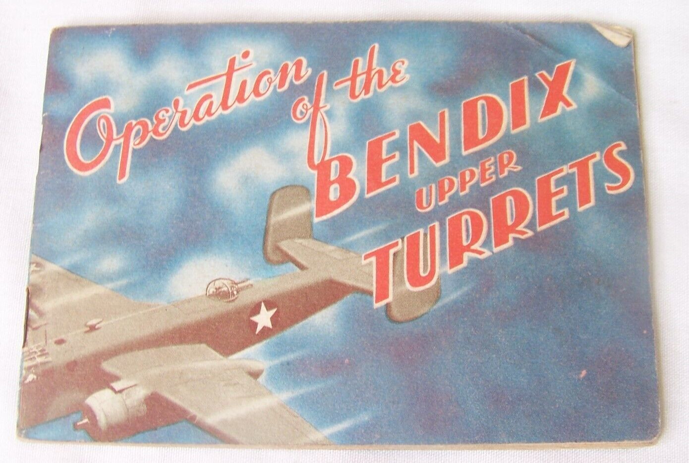 c1941 WWII RARE B-25 BOMBER BENDIX UPPER TURRET OPERATION BOOK AAF USAF ...