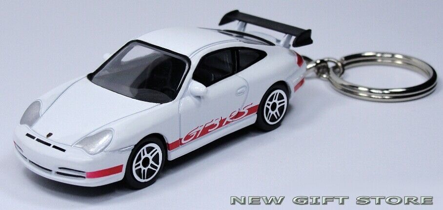 RARE KEYCHAIN WHITE PORSCHE 911 GT3 RS 996 NEW CUSTOM Ltd EDITION GREAT ...