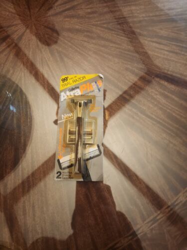 1985 TRIAL Vintage Gillette Atra Plus Razor Metal & Plastic Shaver Twin ...