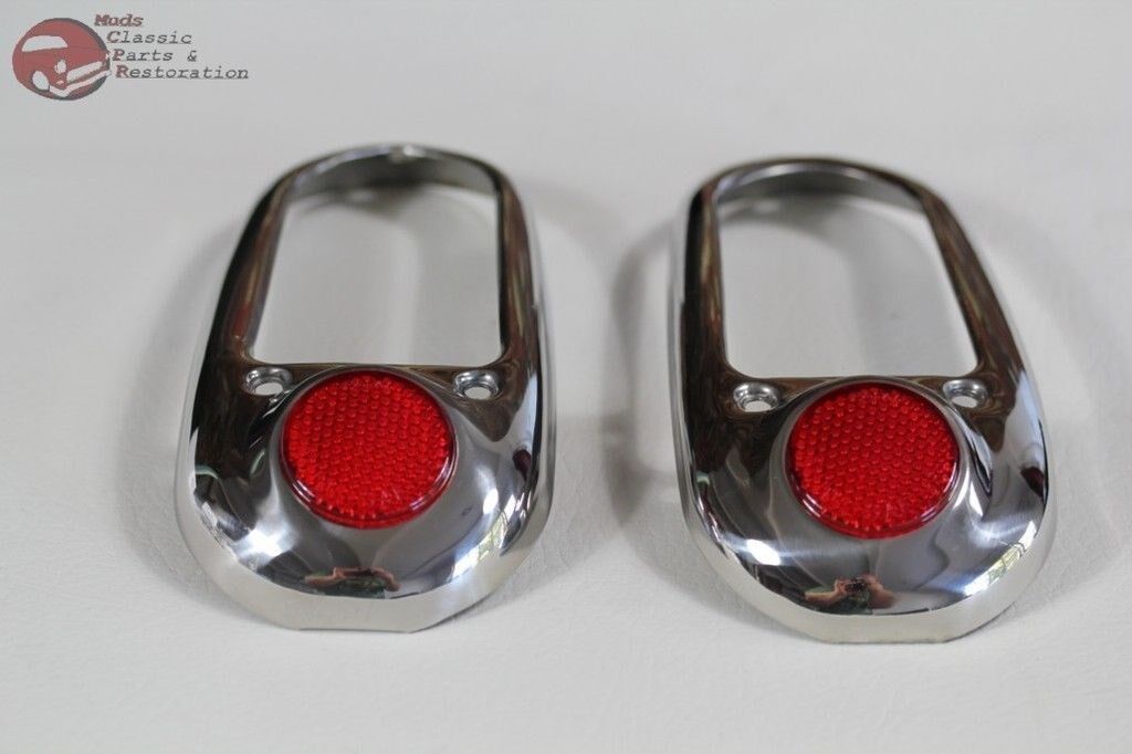 49-50 Chevy Bel Air Styleline Fleetline Tail Light Lamp Bezels ...