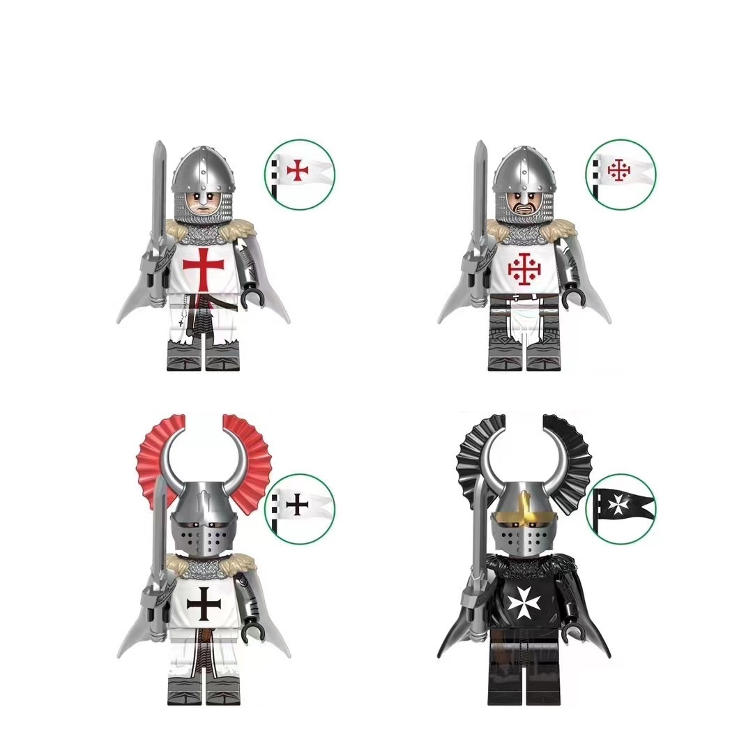 4pcs Knight Templar Teutonic Knight The Knights Hospitaller Minifigures ...